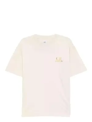 C.P. COMPANY Logo-print T-shirt - Neutrals