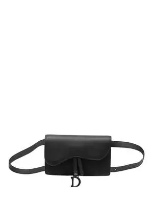 Dior 2018 Ultramatte Saddle Belt Bag - Black