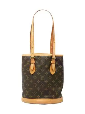 LOUIS VUITTON 2012 Monogram Petit Bucket Bag - Brown