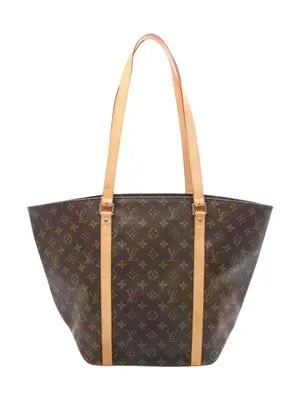 LOUIS VUITTON 1999 Monogram Sac Shopping Tote Bag - Brown