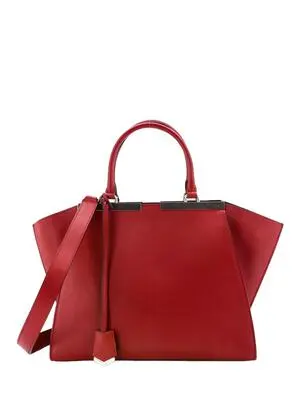 Fendi Petite 3jours Leather Satchel - Red