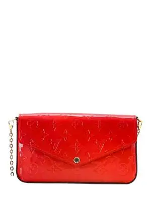 LOUIS VUITTON Felicie Pochette Monogram Vernis - Red