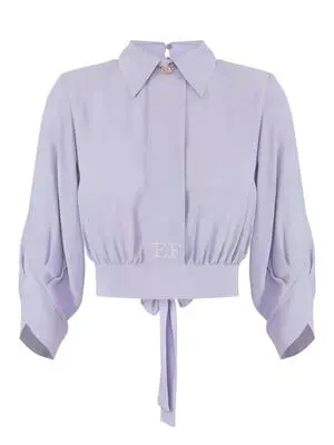 Elisabetta Franchi Tie-detail Blouse - Purple
