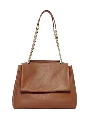 ORTIGNI Sveva Sense Medium Shoulder Bag - Brown