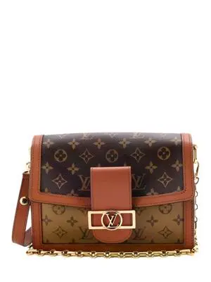 LOUIS VUITTON Dauphine Monogram Canvas Mm Shoulder Bag - Brown