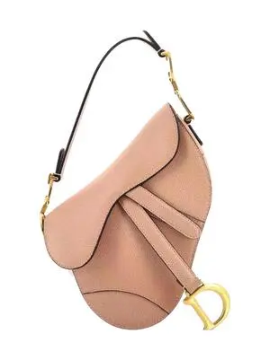 Dior Saddle Handbag Leather Mini Shoulder Bag - Neutrals