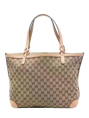 Gucci 2000-2015 Medium Gg Canvas Craft Tote Bag - Brown