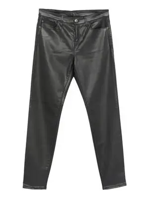 Emporio Armani Skinny Leather Pants - Black