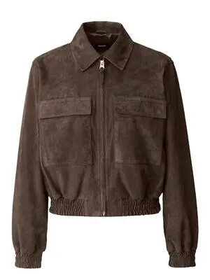 Mackage Senka-su Suede Jacket - Umber