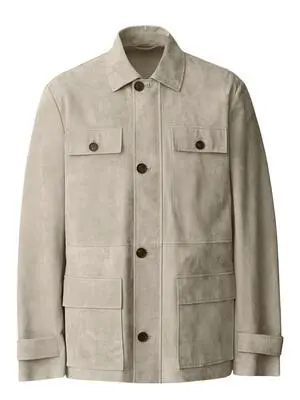 Mackage Suede Safari Jacket - Taupe