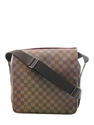 LOUIS VUITTON 1999 Damier Ebene Naviglio Crossbody Bag - Brown