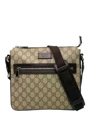 Gucci Gg Supreme Crossbody Bag - Brown