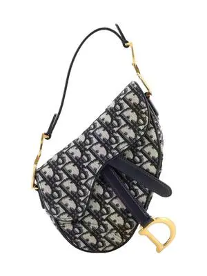 Dior Saddle Handbag Oblique Canvas Mini Shoulder Bag Blue