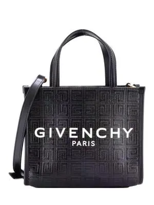 Givenchy 4g Embossed Coated Canvas Mini Tote Bag - Black