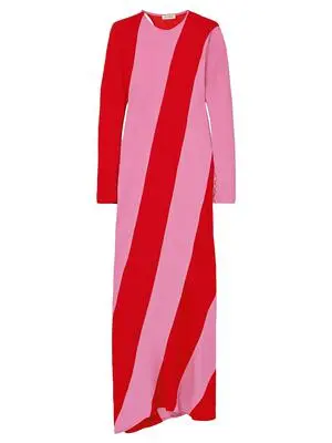Attico Striped Satin-crepe Maxi Dress - Pink