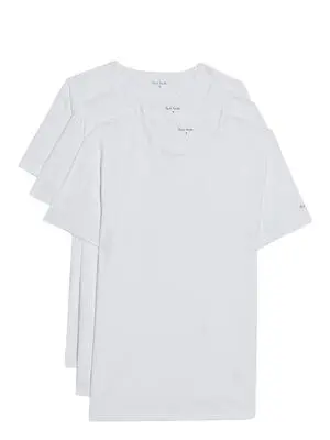 Paul Smith Set Of 3 Logoprinted Cottonjersey Tshirt - White