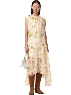 ALLSAINTS Tanner Floral Midi Dress - Wildflower White