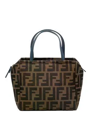 Fendi 2000-2010 Mini Zucca Canvas Handbag - Brown