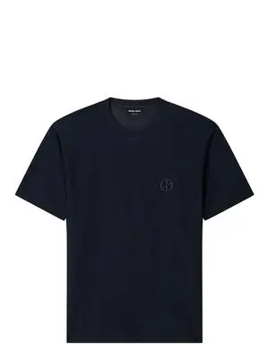 Giorgio Armani Technical Waffle T-shirt - Navy Blue