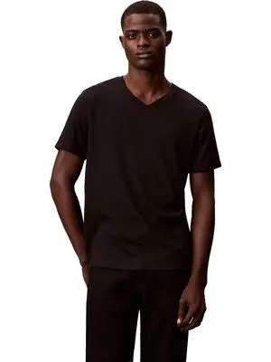 Calvin Klein Liquid Touch Classic V Neck T-shirt Black