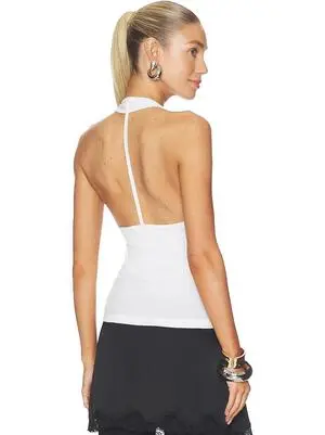 Helmut Lang Halter Strap Tank Top - Optic White