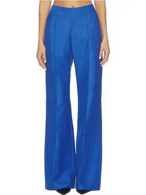 Smythe Wide Leg Pintuck Trousers - Nautical Blue
