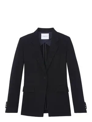 Lafayette 148 New York Crepe Single-button Blazer - Black
