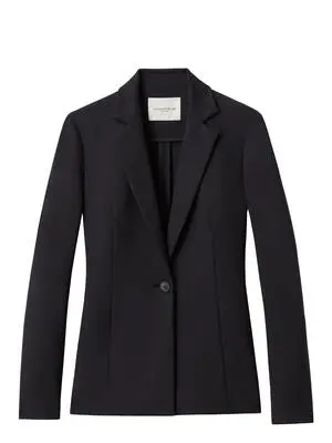 Lafayette 148 New York Scuba Jersey Single-button Blazer - Black