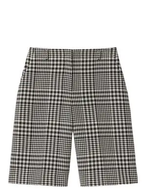Lafayette 148 New York Plaid Wide-leg Shorts - Black Multi