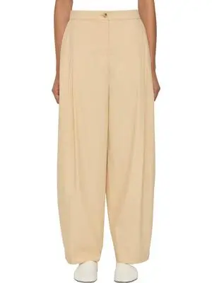 Lafayette 148 New York Travel Cotton Barrel Leg Ankle Pants - Halo Yellow
