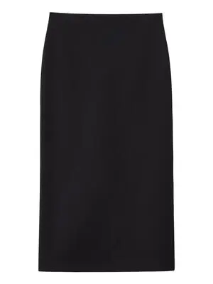 Lafayette 148 New York Straight Midi Skirt - Black