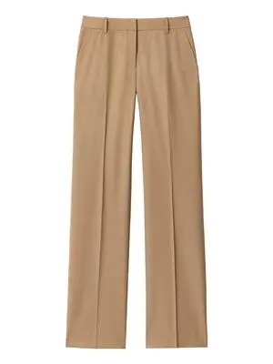 Lafayette 148 New York High-rise Tropical Wool Straight Pants - Brownstone