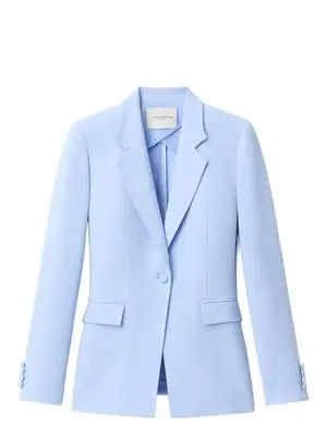 Lafayette 148 New York Finesse Crepe Single-button Blazer - Skyline Blue