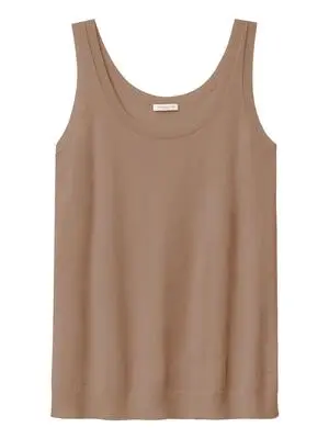 Lafayette 148 New York Washable Merino Wool Tank - Brownstone