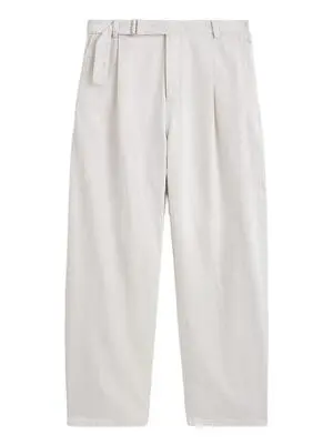Cos Belted Barrel-leg Denim Pants - White