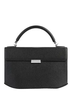 TOTEME Clip Grained-leather Top Handle Bag - Black