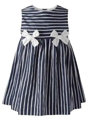 RACHEL RILEY Stripe Bow Dress - Navy