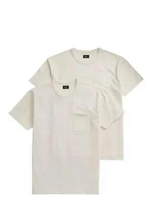 Double Rl 2-pack Garment Dyed Cotton T-shirts - Warm White