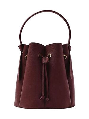 MELIE BIANCO Vegan Leather Bucket Bag - Wine