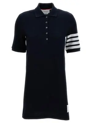 Thom Browne Textured Piqué Polo Dress - Blue