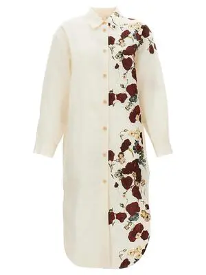 Khaite Floral Print Midi Dress - Multicolore