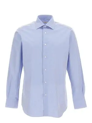 BIFFI Striped Shirt - Sky Blue