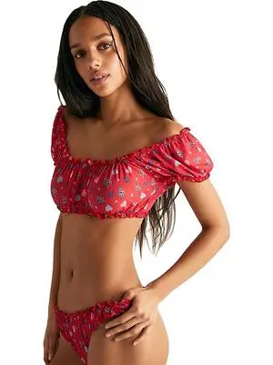 Only Hearts Heartbreaker Eva Printed Top - Rosehip