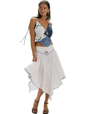 Free People Sacred Heart Midi Skirt Set - Egret Combo