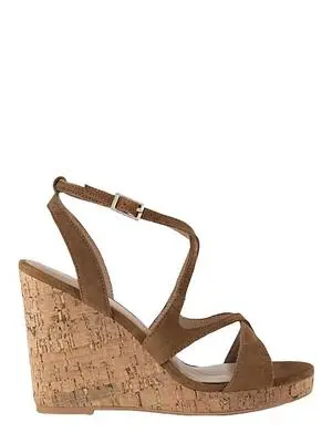 Carvela Pavia Faux-suede Wedge Sandals - Brown