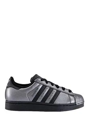 Adidas Superstar Ii Leather Trainers - Black Black Iron Metalli
