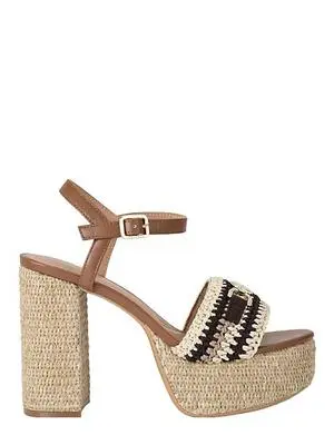 Carvela Nola Woven Platform Sandals - Blk/beige
