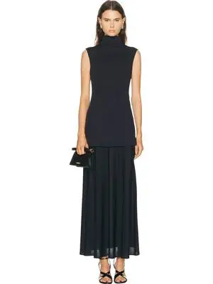 JIL SANDER Sleeveless Long Dress - Navy