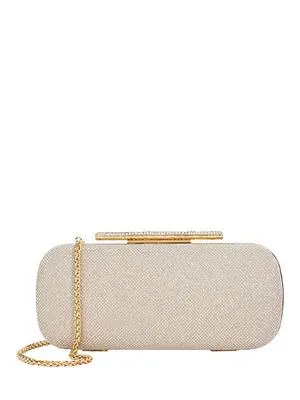 DUNE Body Woven Clutch Bag - Gold Fabric
