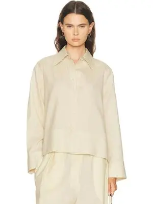 JIL SANDER Long Sleeve Blouse - Vanilla